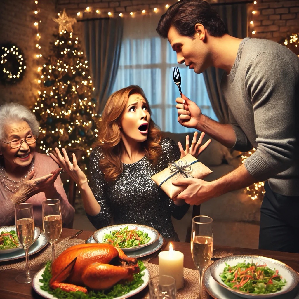 За новогодним столом у свекрови мой муж неожиданно достал конверт и ...